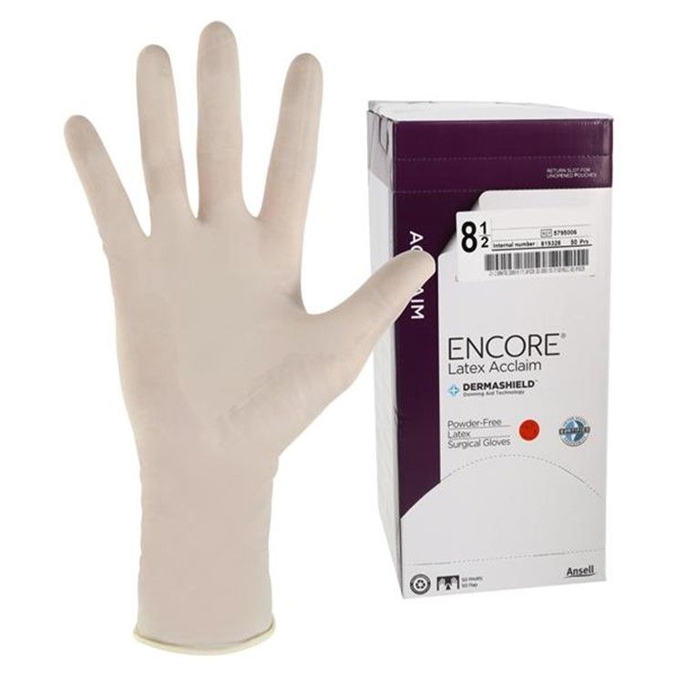 Surgical Glove ENCORE Latex Acclaim Size 8.5 Sterile Latex Standard ...