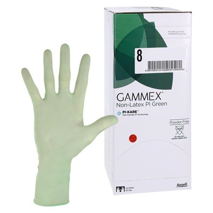 Surgical Glove GAMMEX Non-Latex PI Green Size 8 Sterile Polyisoprene ...