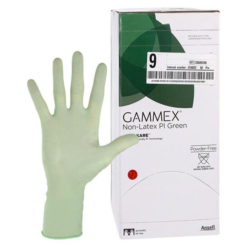 Surgical Glove GAMMEX Non-Latex PI Green Size 9 Sterile Polyisoprene ...