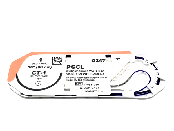 Suture #4-0 SECUROCRYL ( RB-1 ) 1/2 Circle Taper Point 17mm / Violet ...