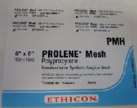 Suture Ethicon Mesh Prolene Monofilament 6x6" Flat Sheet Knitted Hernia ...