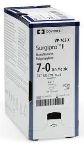 Suture, Taper Point, Size 4-0, Blue, 30", Needle CV-15, 3/8 Circle, 3 ...