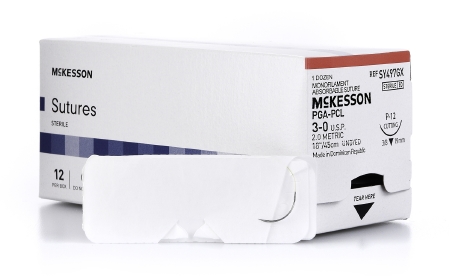 Suture with Needle Absorbable Undyed Monofilament Polyglycolic Acid ...