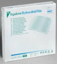 Tegaderm Hydrocolloid Dressing, 4" x 4" Square, 5/bx, 20 bx/cs 3M 90022