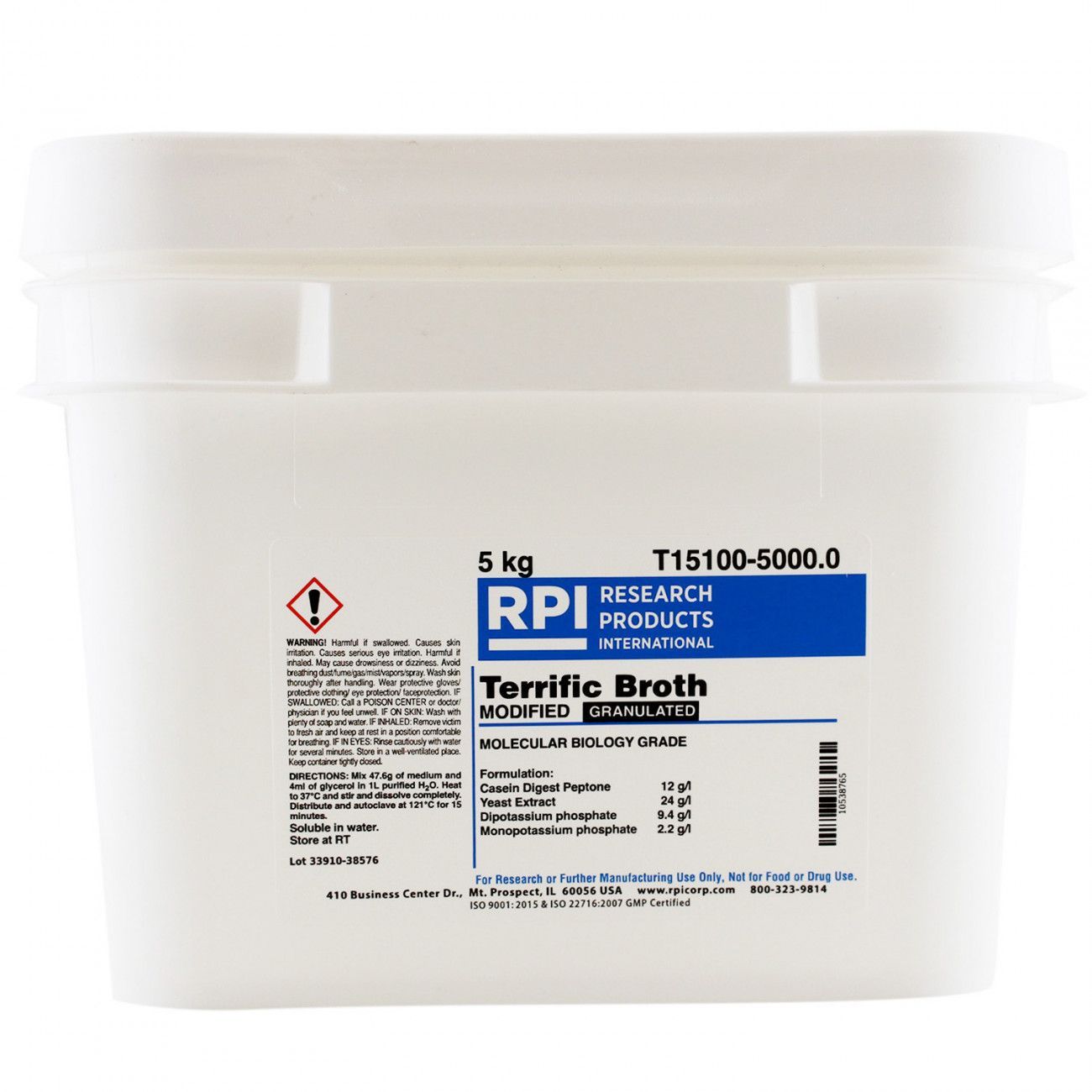 Terrific Broth, Modified, Granulated, 5 Kilograms RPI-T15100-5000.0