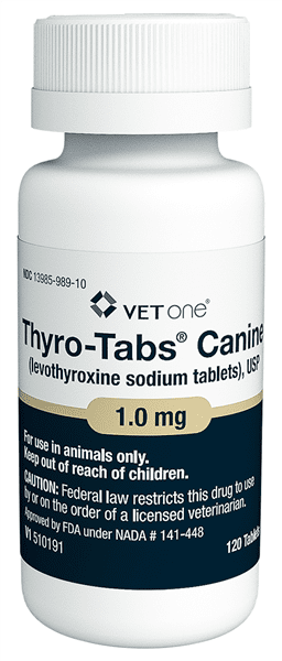 Thyro-Tabs Canine (Levothyroxine Sodium Tablets) 1.0mg, 120 Count ...