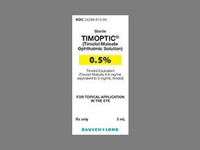 TIMOPTIC Timolol Maleate Ophthalm solution 0.5% , 5ml Bausch 24208-0813-05