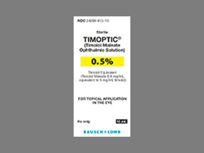 Timoptic timolol Maleate Ophthalmic solution 0.5 % , 10ml Bausch & Lomb ...
