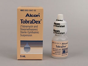 TobraDex Antibacterial / Steroid Combination Tobramycin Dexamethasone 0 ...