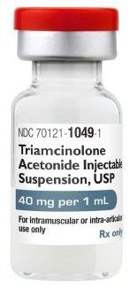 Triamcinolone Acetonide Injection 40mg/mL SDV 1mL 25/Box Amneal 70121104905