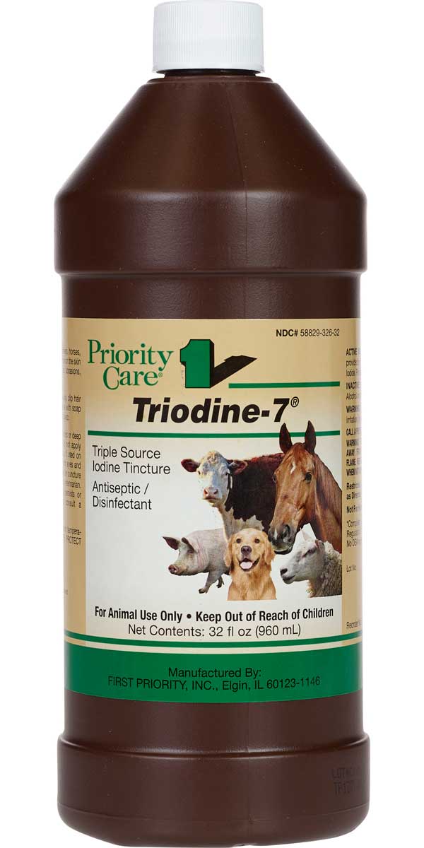 Triodine-7 Triple Source Iodine Tincture, 32oz , Each First Priority ...