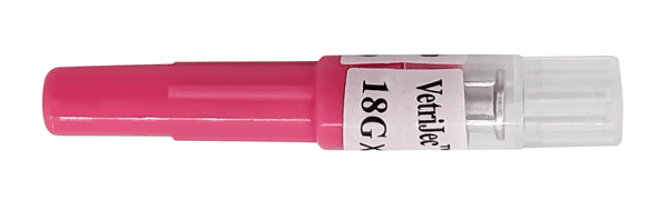 VetriJec Aluminum Hub Hypodermic Needle, Disposable, Pink, 18g x 0.75 ...