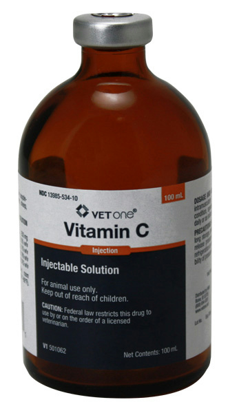 Vitamin C Injectable Solution, 100mL Vetone 501062