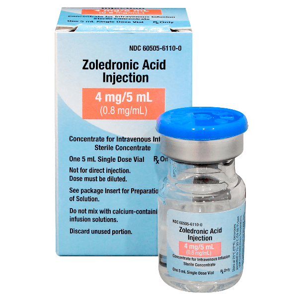 ZOLEDRONIC ACID 4MG/5ML ZOMETA 4MG/5ML Apotex 60505611000