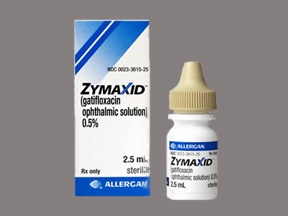 Zymaxid Antibacterial Gatifloxacin 0.5% Ophthalmic Drops Bottle 2.5 mL ...