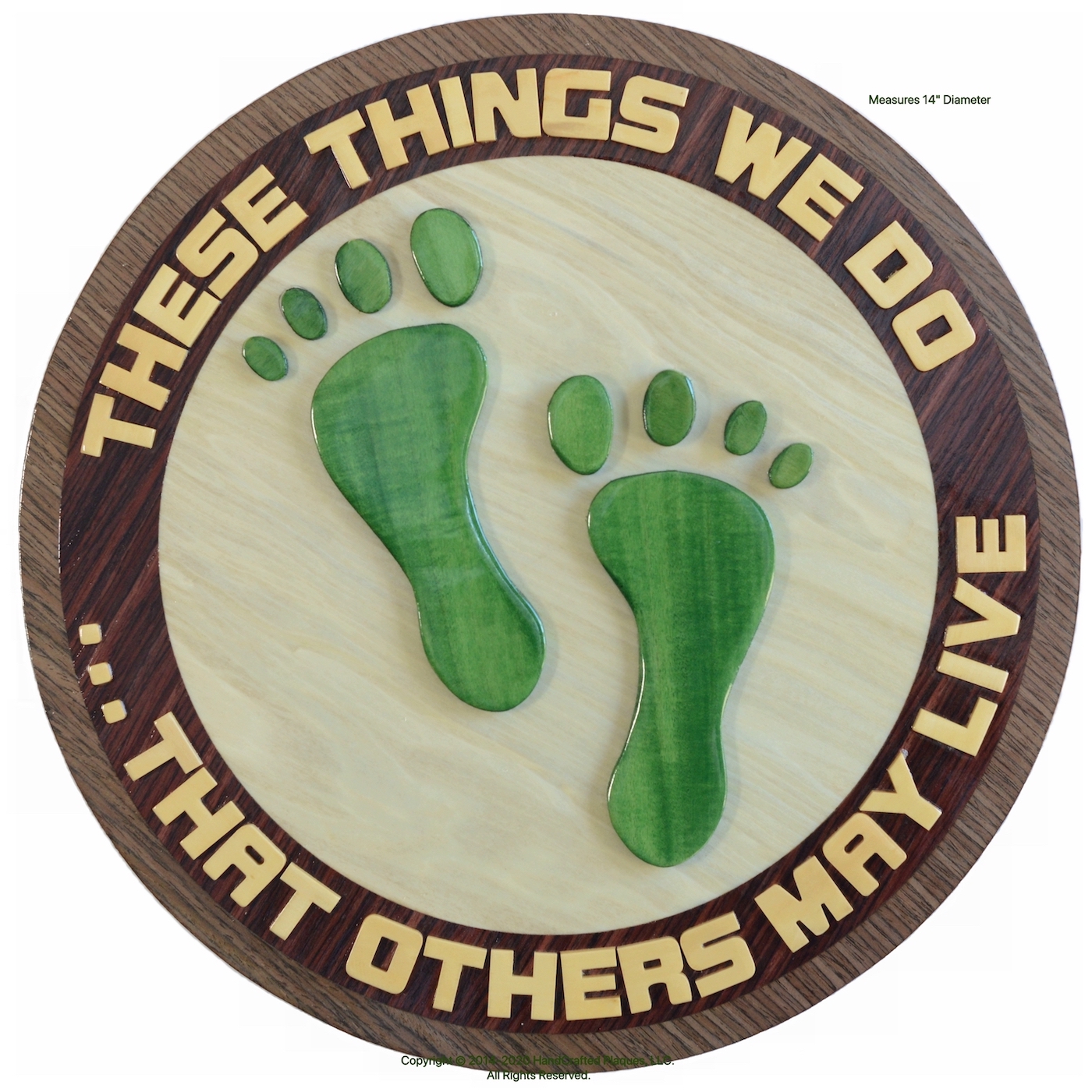 AIR FORCE COMBAT RESCUE GREEN FEET PLAQUE