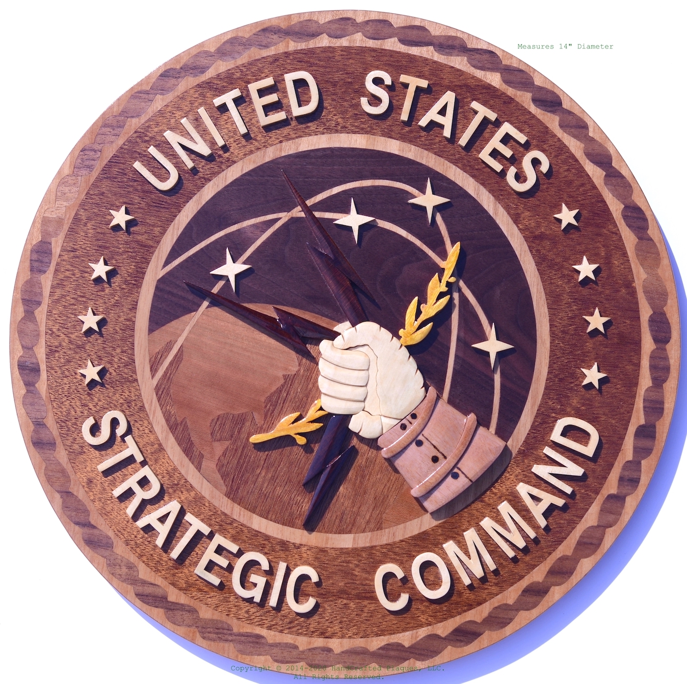 STRATEGIC COMMAND - STRATCOM WOOD ART PLAQUE