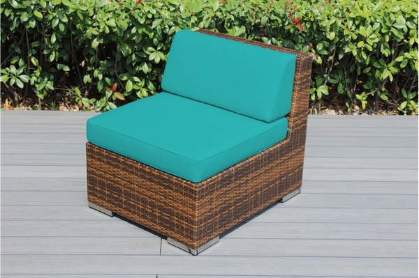 Beautiful Outdoor Patio Wicker Armless Chair New