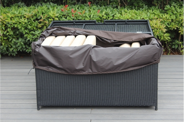 Outdoor Patio Wicker Furniture Cushion Storage Bin Deck Box