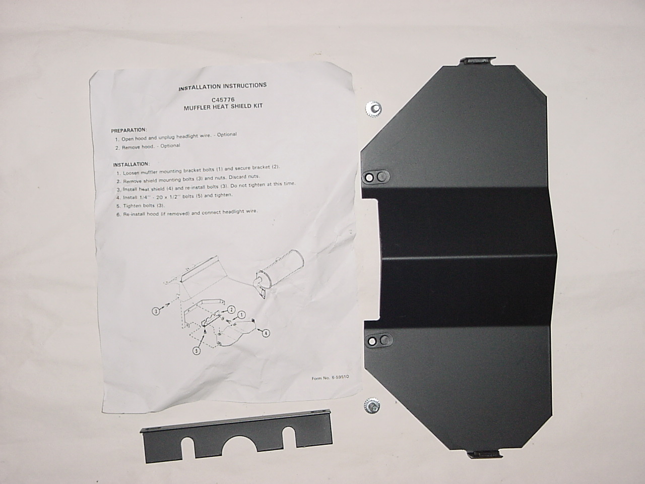 C45776 Muffler Heat Shield Kit 3000-4000 W/ Onan