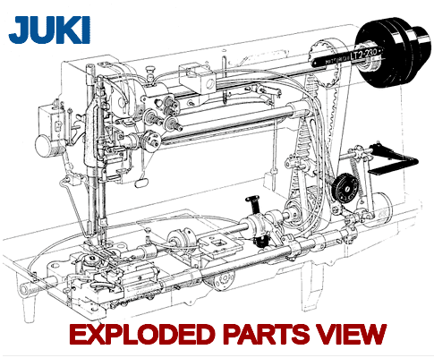 JUKI sewing machine exploded parts view