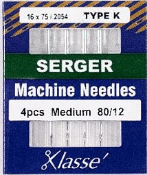 Singer SERGER Needles #2054 Premium Size 12 Medium