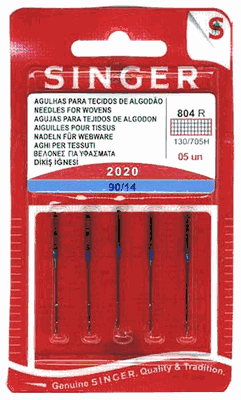 SINGER Needles 5 Pack, #2020