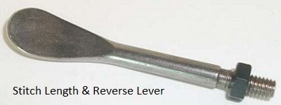 Chrome Stitch Length & Reverse Lever For Singer 201's