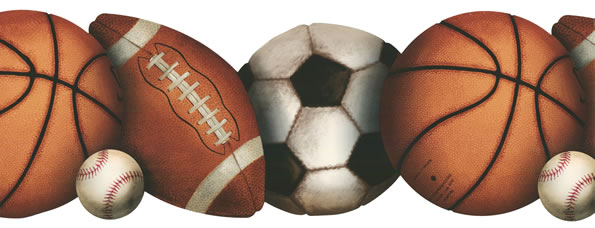JustBorders.com -- 874448 Die-cut Sports Wallpaper Border