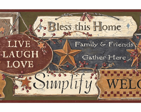 Country Signs Wallpaper Border PC3976bd