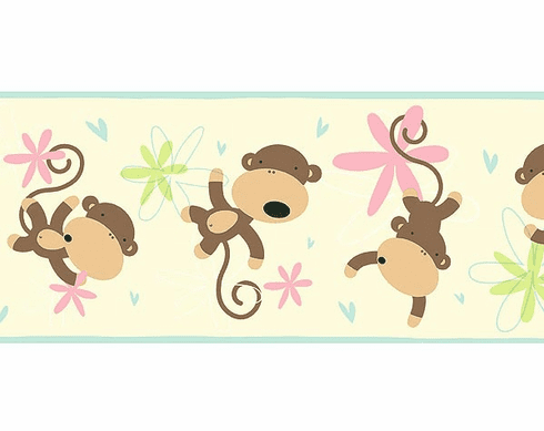 JustBorders.com-Monkey Wallpaper Border
