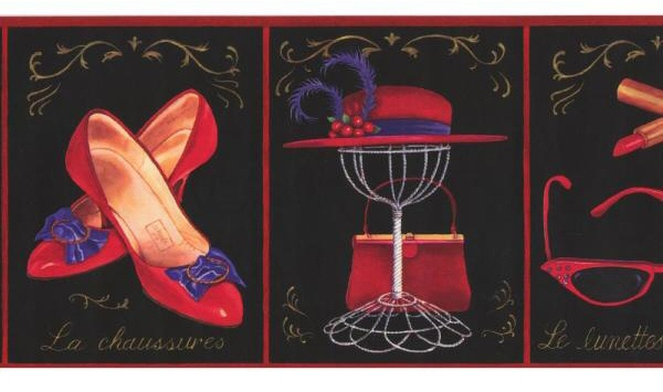 878239 Ladies Red Hat Society Wallpaper Border KBE12501b / FP00401b ...