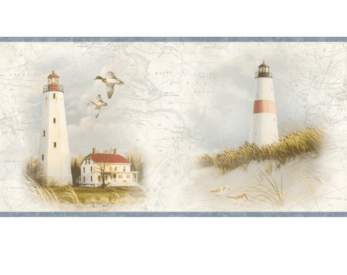 Lighthouse Coast Wallpaper Border HTM48422b CLEARANCE!! QUANTITIES ...