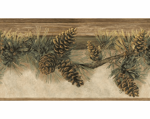 Pinecone Wallpaper Border TTL01632b / 3118-01632b