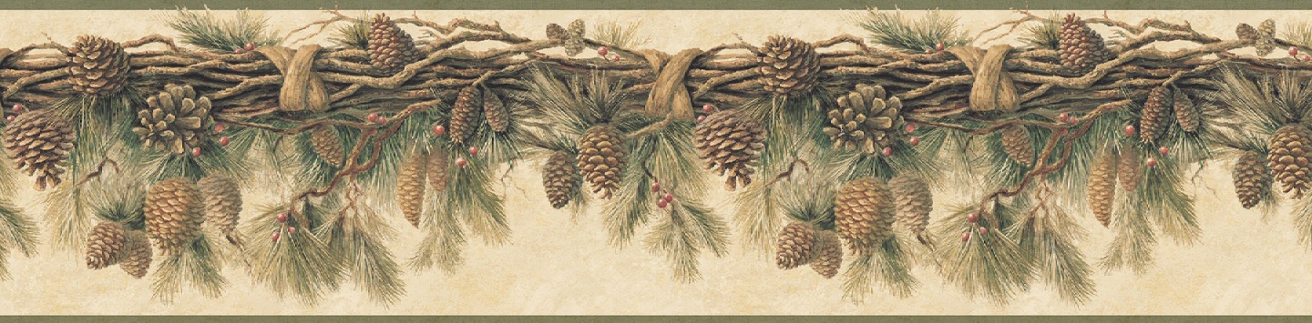 Pinecones Wallpaper Border TTL01391b / 3118-01391b