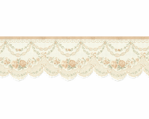 Satin Rose Swag Wallpaper Border 979b02019 CLEARANCE!! QUANTITIES LIMITED!!