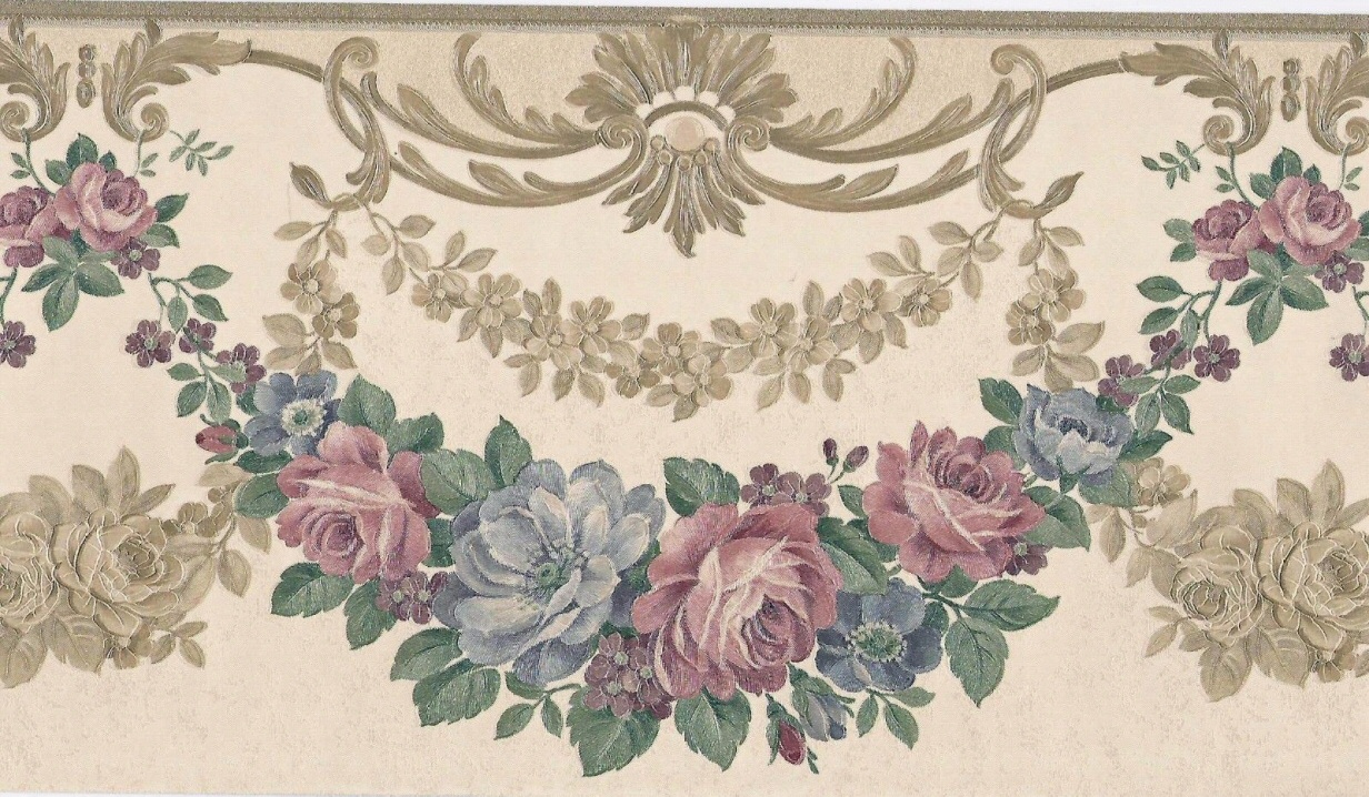 Victorian Rose Wallpaper Border
