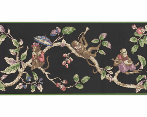 879181 Monkeys on Tree Wallpaper Border 80b64191 CLEARANCE!! QUANTITIES ...