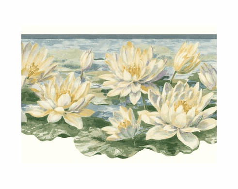 879219 Water Lily Pads Wallpaper Border 236b55321 CLEARANCE ...