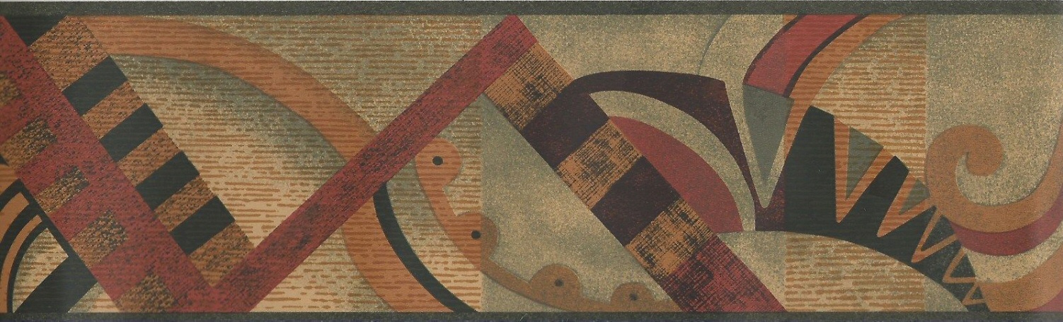 Geometric Art Deco Wallpaper Border MN5008 CLEARANCE!! QUANTITIES LIMITED!!