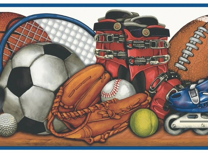 Sports Balls Wallpaper Border