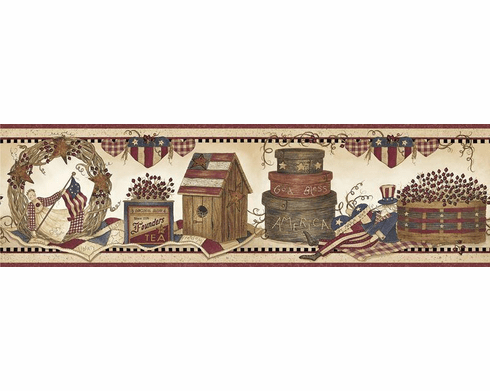 879688 Let Freedom Ring Wallpaper Border FFR12622b KBE12622b CLEARANCE ...