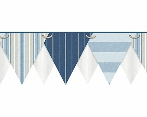 879992 Nautical Striped Pennant Wallpaper Border NY4902bd CLEARANCE ...