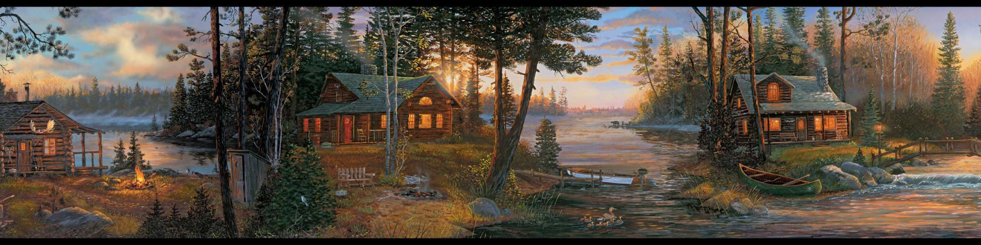 Cabin in The Woods Wallpaper Border CH7842b