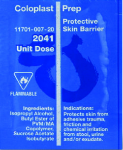 Coloplast Prep Protective Skin Barrier Wipes, Box of 54, # 2041