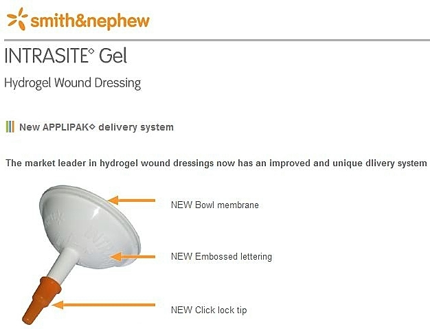 Intrasite Gel Applipak Hydrogel Wound Dressing, Smith & Nephew