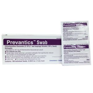 Prevantics Swab Antiseptic Skin Prep Pads, Box of 100, PDI # B10800