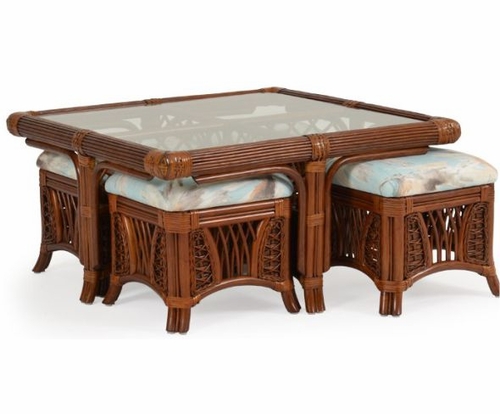 ABCT4S Aruba Coffee Table with Stools