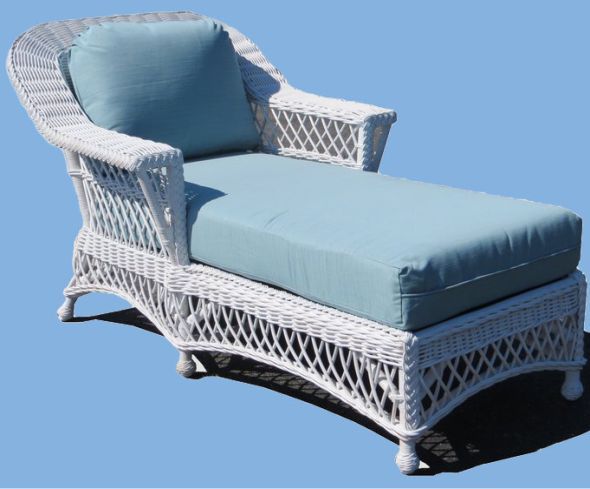 BHCL Bar Harbor Indoor Wicker Chaise Lounge Chair