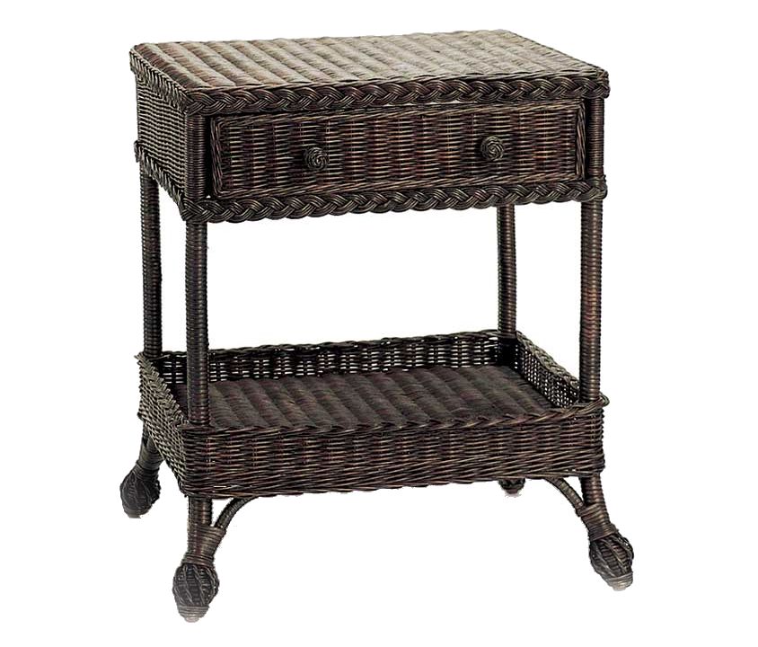Multi-Purpose Wicker End Table